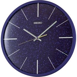 Seiko Damen Wanduhr Quarzuhr, durchlaufende Sekunde, Wohnzimmer, Esszimmer, B&uuml;ro blau