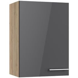 Optifit H&auml;ngeschrank &raquo;Lilly&laquo; Breite 50 cm, 1 T&uuml;r, 2 Einlegeb&ouml;den schwarz Holzwerkstoff