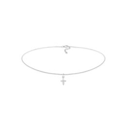 Elli Damen Collier &raquo;Choker Kreuz Religion Zirkonia 925 Silber&laquo;