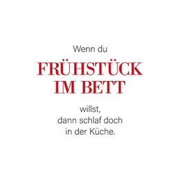 queence Wanddekoobjekt &raquo;FR&Uuml;HST&Uuml;CK IM BETT&laquo; Stahlschild, Blechschild, Spruch, Witzig, Wanddeko, retro, 20x30cm rot Stahl