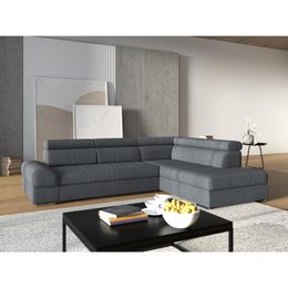 Sit & More sit&more Ecksofa &raquo;Broadway L-Form&laquo; mit verstellbaren Kopfteilen, wahlweise mit Bettfunktion grau