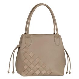 Gabor Damen Shopper &raquo;Granada Structure&laquo; eingewebete einzigartige Streifen aus Velourslederimitat beige