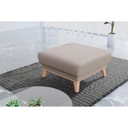 Sit & More sit&more Polsterhocker &raquo;Lavida&laquo; Mit elegantem Holzrahmen grau 100% PES