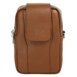 Samantha Look Damen Umh&auml;ngetasche echt Leder, Made in Italy braun