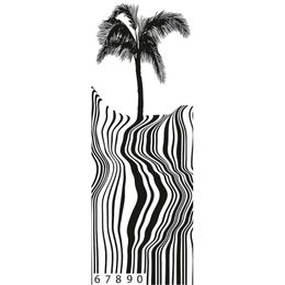 ARCHITECTS PAPER Fototapete &raquo;Barcode Beach&laquo; Palmen Tapete Natur Schwarz Wei&szlig; Panel 1,00m x 2,80m schwarz Vlies