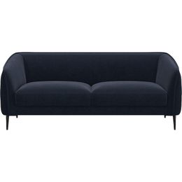 FLEXLUX 2,5-Sitzer &raquo;Belle Designsofa, Couch, bequem durch Kaltschaum im Sitz&laquo; Skandinavisches Design, In hochwertiger Verarbeitung blau 100% Polyester
