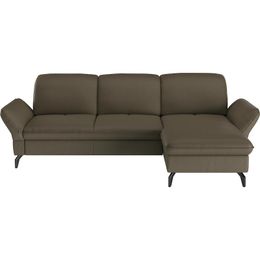 Sit & More sit&more Ecksofa &raquo;Leandro L-Form&laquo; Wahlweise mit Bett-, Kopfteil - und Armlehnfunktion, sowie Bettkasten gr&uuml;n 100% Polyester