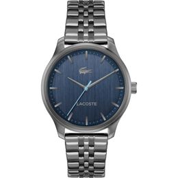 Lacoste Herren Quarzuhr &raquo;LISBON&laquo; Armbanduhr, Herrenuhr, Edelstahlarmband, analog grau