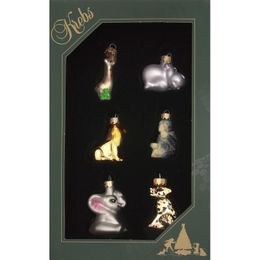 Christbaumschmuck &raquo;Mini Zoo Set, Multicolor, 3,5cm&laquo; Christbaumschmuck aus Glas, mundgeblasen, handgefertigt, mini, Figuren bunt Glas
