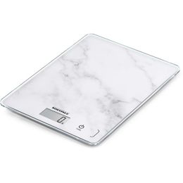 Soehnle K&uuml;chenwaage &raquo;Page Compact 300 Marble&laquo; Tragkraft 5 kg, 1 g genaue Teilung wei&szlig; Glas