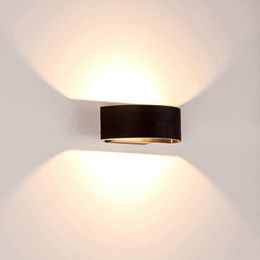 LED Wandleuchte &raquo;ROND&laquo; LED-Modul Warmwei&szlig; schwarz