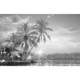 papermoon Fototapete &raquo;PALMEN-STRAND-BEACH DSCHUNGEL MEER SEE KARIBIK S&Uuml;DSEE&laquo; bunt Vlies