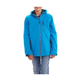 Killtec Jungen Softshelljacke &raquo;Boys Softshelljacke&laquo; Wasserabweisende Softshelljacke mit Kapuze, Fleece blau 164