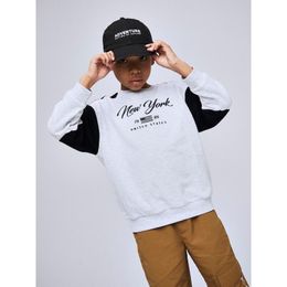 name it Jungen Sweatshirt &raquo;NKMKERA LS RLX SWEAT UNB&laquo; grau 134/140
