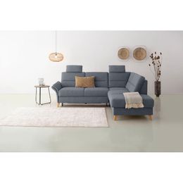 Home Affaire Ecksofa &raquo;Westerland L-Form&laquo; Federkern-Polsterung, wahlweise mit Bettfunktion, Bettkasten grau 100% Polyester