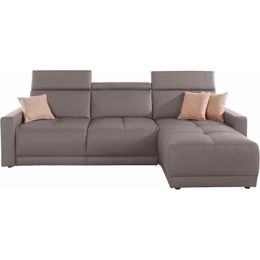 DOMO collection Ecksofa &raquo;Ava mit moderner Sitzheftung & toller Doppelnaht, komfortabel, L-Form&laquo; mit Recamiere, inkl. Federkern, wahlweise mit 