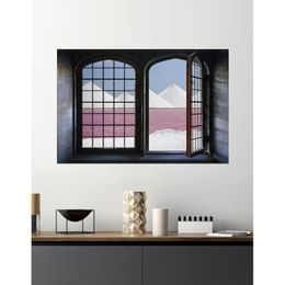 queence Wandsticker &raquo;Traum in Rosa&laquo; Wandsticker, Wandbild, selbstklebend, 3D, Fenster rosa Vinyl