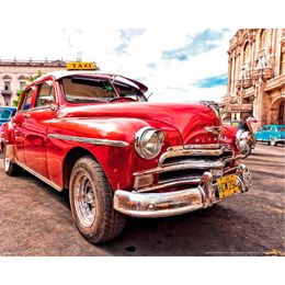 papermoon Fototapete &raquo;Old Cuba Car&laquo; glatt bunt Vlies