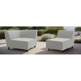 DOMO collection Sofaelement &raquo;Sonna, individuell zusammenstellbar&laquo; Einzelelemente f&uuml;r Terrasse, Garten und Balkon, speziell f&uuml;r Outdoor grau 100% 