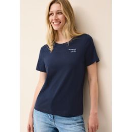 Cecil Damen T-Shirt mit Wording blau XS (36)