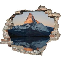 queence Wandtattoo &raquo;Matterhorn&laquo; Wandsticker, Wandbild, selbstklebend, 3D, Wanddurchbruch beige