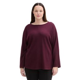 Tom Tailor Plus Damen Tom Tailor PLUS Fledermausshirt mit Fledermaus&auml;rmeln rot 44