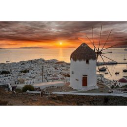 papermoon Fototapete &raquo;Windm&uuml;hle am Wasser&laquo; bunt Vlies
