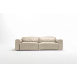 Egoitaliano 2,5-Sitzer &raquo;Beverly, Designsofa mit erstklassigem Sitzkomfort und tollen Details&laquo; Breite 242 cm, verstellbare Kopfteile wei&szlig; Leder &raquo;BULL&laquo; (echtes 