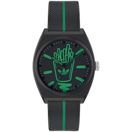 adidas originals Herren adidas originals Quarzuhr &raquo;PROJECT TWO&laquo; Armbanduhr, Herrenuhr, Damenuhr,Resinarmband,wasserabweisend bis 5 bar schwarz