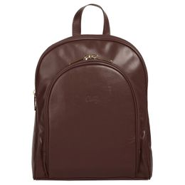 CLUTY Damen Cityrucksack echt Leder, Made in Italy braun B/H/T: 30cm x 25cm x 12cm, onesize