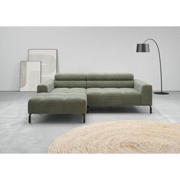 Home Affaire Ecksofa &raquo;Ecksofa Claya, L-Form, Kopfteilverstellung, Breite 223 cm&laquo; Moderne Steppung, weicher Polsteraufbau & saugroboterfreundliche H&ouml;he