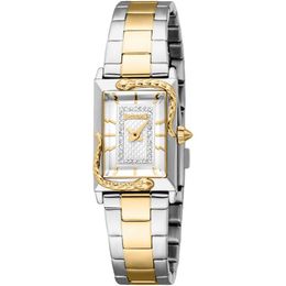 JUST cavalli time Damen Quarzuhr &raquo;Dolcezza&laquo; Armbanduhr, Damenuhr, Edelstahlarmband, analog, Kristallsteine silber