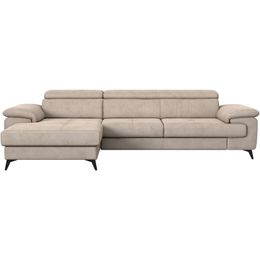 COTTA Ecksofa &raquo;Astra L-Form, B: 300 cm&laquo; mit Kopfteilverstellung, optional Bettfunktion & Bettkasten 100% Polyester (PES)