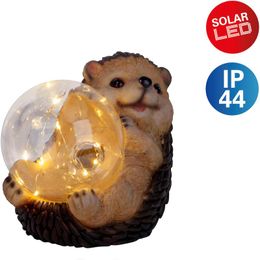 N&auml;ve n&auml;ve LED Solarleuchte &raquo;Igel&laquo; 1 Stk. Warmwei&szlig; s&uuml;&szlig;er Igel mit beleuchteter Kugel in braun/beige, warmwei&szlig;es Licht braun