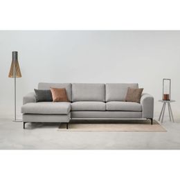 OTTO home Ecksofa &raquo;Henry, L-Form, Breite 294 cm&laquo; mit Metallbeinen, Wellenunterfederung, wasserabweisender Stoff beige 100% PES