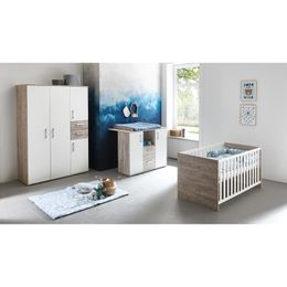 Arthur Berndt Babyzimmer-Komplettset &raquo;Bente&laquo; Set, Kinderbett, Schrank, Wickelkommode, 3 Stk. tlg. Made in Germany; mit Kinderbett, Schrank und 