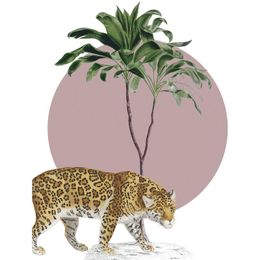 Komar Bild &raquo;Botanical Garden Jaguar&laquo; Natur 1 Stk. tlg. Wandbild zur Dekoration - ohne Rahmen rosa Holz, Papier