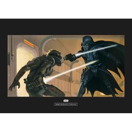 Komar Bild &raquo;Star Wars Classic RMQ Vader Luke Hallway&laquo; Star Wars 1 Stk. tlg. Wandbild zur Dekoration im Kinderzimmer - ohne Rahmen bunt Holz, Papier