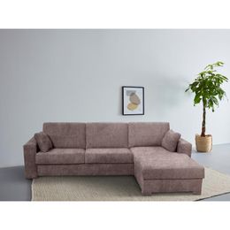 Home Affaire &raquo;Roma "M" Matratzenh&ouml;he 14 cm, Dauerschlaffunktion, mit Unterfederung,&laquo; Liegema&szlig;e ca 143x198 cm, L-Form braun 100% Polyester