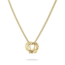 Liebeskind Berlin Damen Kette mit Anh&auml;nger &raquo;Schmuck Geschenk Edelstahl Halskette The D-Link Mini&laquo; gold