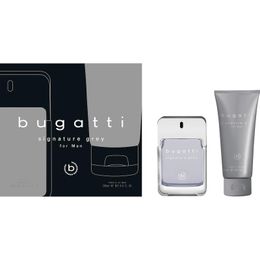 Bugatti Herren Bugatti Eau de Toilette &raquo;Bugatti Signature Grey for him GP EdT 100ml + 200 ml SG&laquo; Herrenduft-Set mit holziger Note, ideal f&uuml;r den 