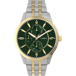 Timex Herren Multifunktionsuhr &raquo;CHICAGO&laquo; Quarzuhr, Armbanduhr, Herrenuhr, Edelstahlarmband, Datum, Leuchtzeiger gold