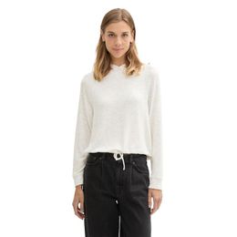 Tom Tailor Denim Damen Tom Tailor Denim Kapuzensweatshirt, mit Kordelzug am Saum beige XXL (44)