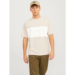 Jack & Jones Jack & Jones Herren Rundhalsshirt &raquo;JJELEGACY BLOCKING TEE SS O-NECK NOOS&laquo; grau XS