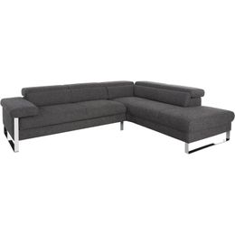 W.Schillig Ecksofa &raquo;finn, toller Sitzkomfort, L-Form, hochwertige Verarbeitungsdetails&laquo; German Design Award 2016, Fu&szlig;gestell Chrom gl&auml;nzend, Breite 