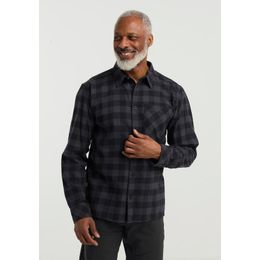 Jack Wolfskin Herren Flanellhemd &raquo;LITE FLANNEL SHIRT M&laquo; schwarz XXXL (60), Normalgr&ouml;&szlig;en
