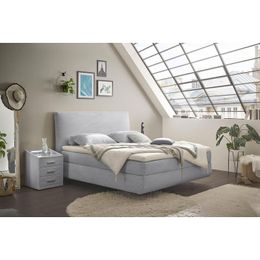ED EXCITING DESIGN Boxspringbett &raquo;Marbella&laquo; Duo-Matratze- harte Kokosmatte, weiche Filzabdeckung, Matratzenh&uuml;lle grau 92% Polyester, 8% Nylon