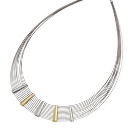 Vivance Damen Collierkettchen &raquo;925/- Sterling Silber rhodiniert + Stahl&laquo; bunt