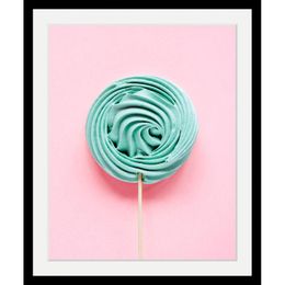 queence Bild &raquo;Lolli&laquo; Lebensmittel S&uuml;&szlig;igkeiten S&uuml;&szlig;speisen HD Premium Poster-Druck inkl. Holzrahmen bunt Acrylglas, Holz, Papier