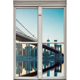 queence Wandsticker &raquo;Brooklyn Birdge&laquo; Wandsticker, Wandbild, selbstklebend, 3D, Fenster bunt